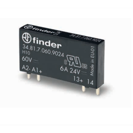 FINDER - ULTRA-SLIM SOLID STATE PCB RELAY (SSR), series 34.81, IN24VDC ...